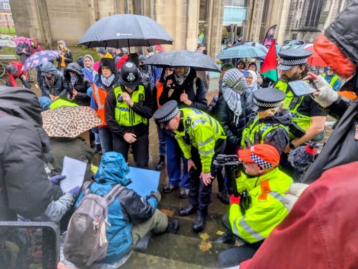 Palestine Action: Police in Sheffield arrest 17 peaceful protesters ...